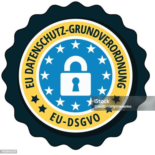 Eudsgvo 그림 Dsgvo Datenschutzgrundverordnung Cpu에 대한 스톡 벡터 아트 및 기타 이미지