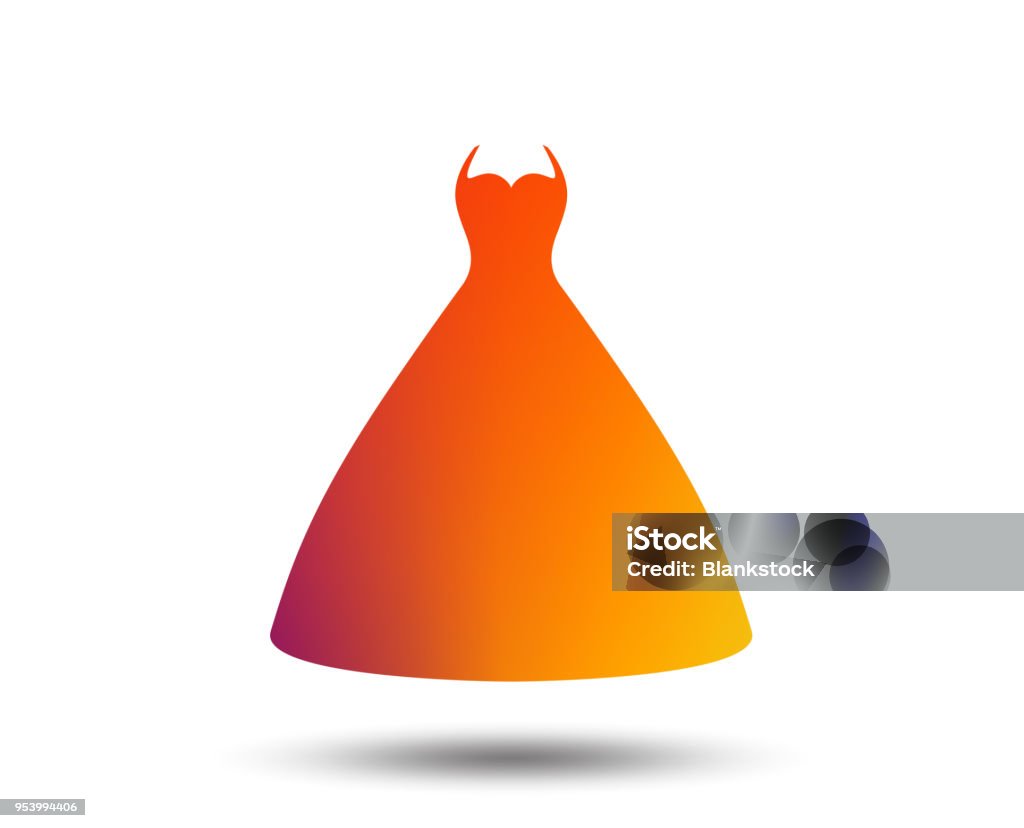 Ikon Tanda Gaun Pengantin Simbol Pengantin Yang Elegan Ilustrasi Stok