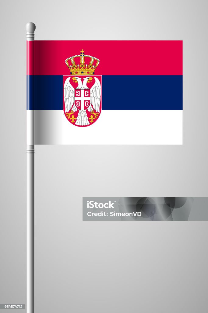 Bendera Serbia Bendera Nasional Di Tiang Bendera Ilustrasi Terisolasi ... Bendera Serbia Bendera Nasional Di Tiang Bendera Ilustrasi Terisolasi ...