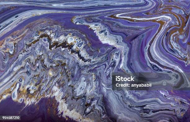 Latar Belakang Akrilik Abstrak Marmer Violet Marbling Tekstur Karya