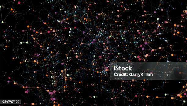 Vector Abstract Colorful Big Data Point Plot Visualization Futuristic Infographics Design Visual