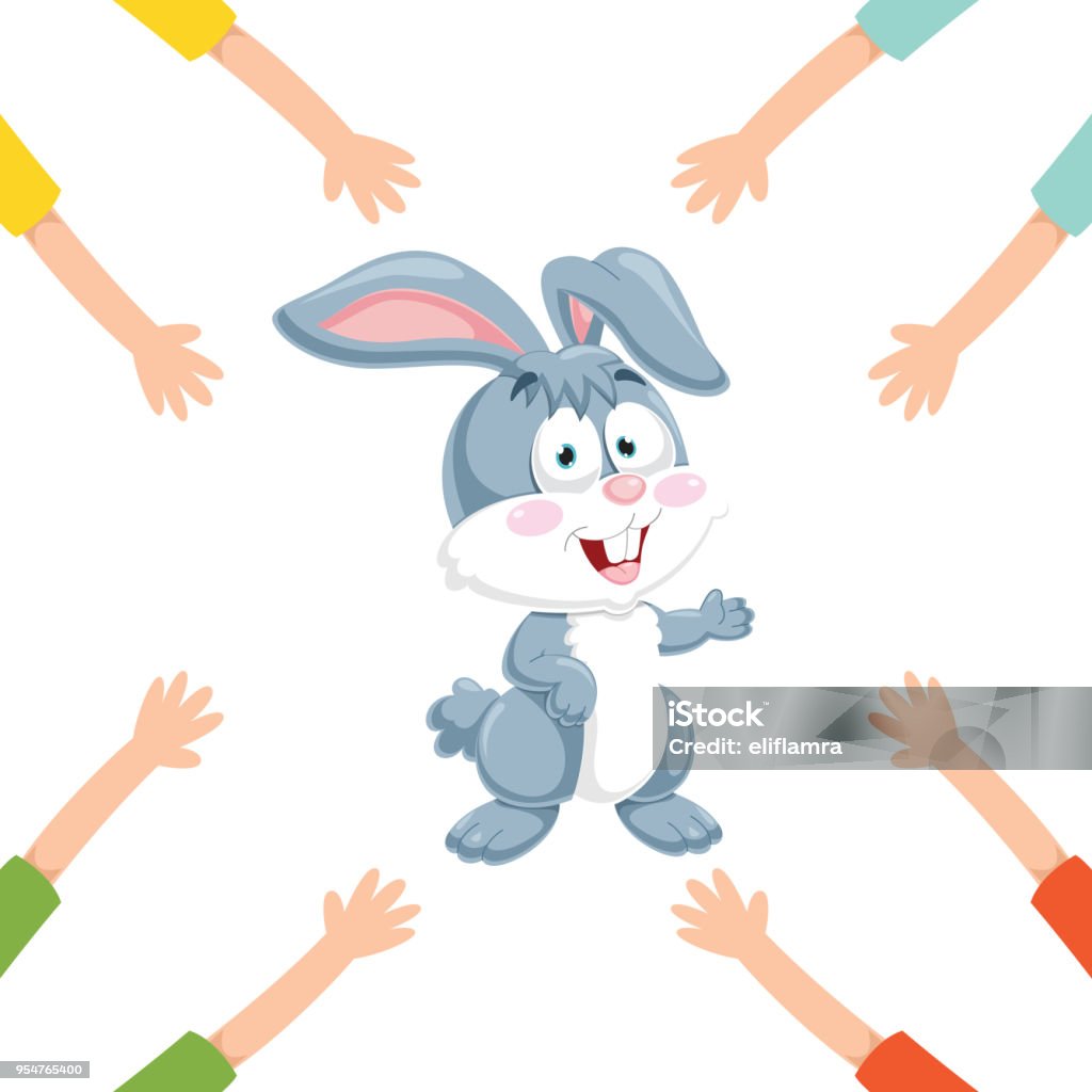 Ilustración de Vector Ilustración De Dibujos Animados Manos Con Conejo ... Ilustración de Vector Ilustración De Dibujos Animados Manos Con Conejo ...