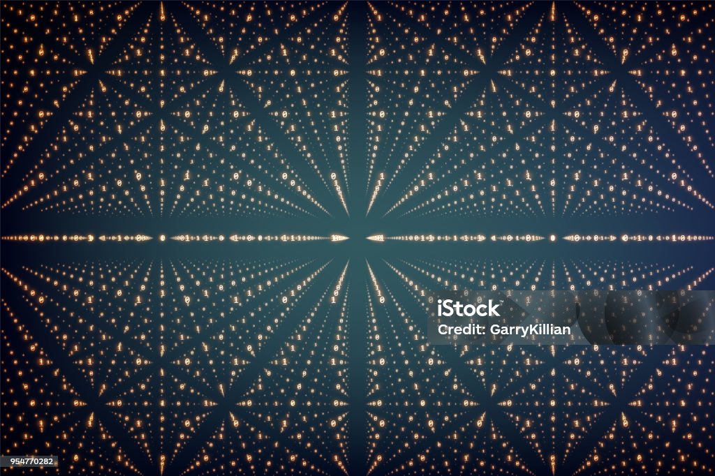Vector Infinity Data Matrix Visualization Big Data Structure With Binary Numbers Lattice