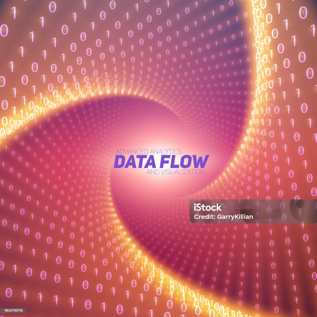 Visualisasi Aliran Data Vektor Aliran Merah Big Data Sebagai String
