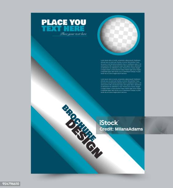Templat Selebaran Bisnis Ukuran 4 Desain Brosur Sampul Laporan Tahunan