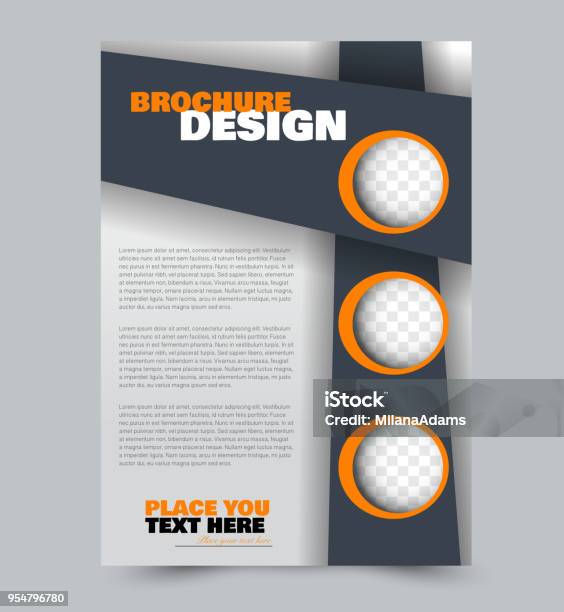 Templat Selebaran Bisnis Ukuran 4 Desain Brosur Sampul Laporan Tahunan