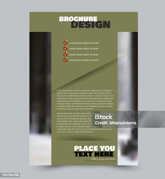 Templat Selebaran Bisnis Ukuran 4 Desain Brosur Sampul Laporan Tahunan