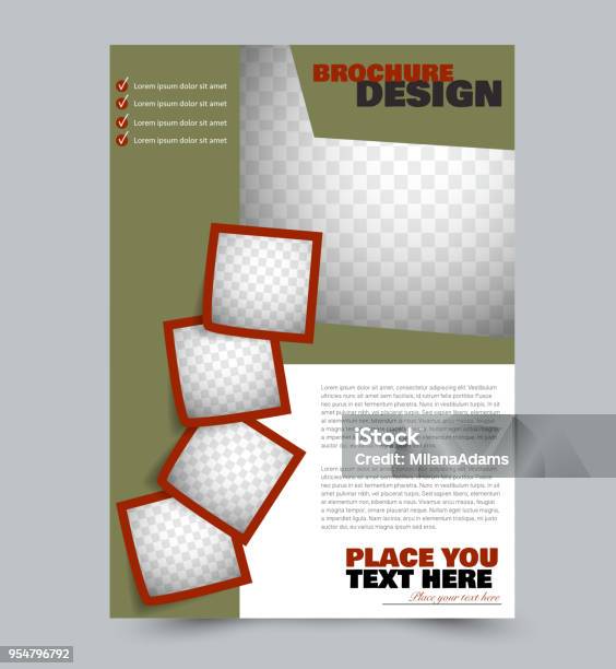Templat Selebaran Bisnis Ukuran 4 Desain Brosur Sampul Laporan Tahunan