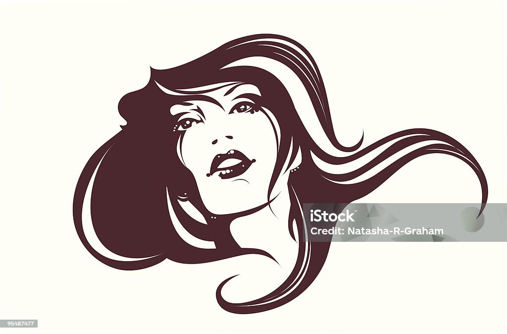 Ilustración De Hermoso Retrato De La Mujer Y Más Vectores Libres De