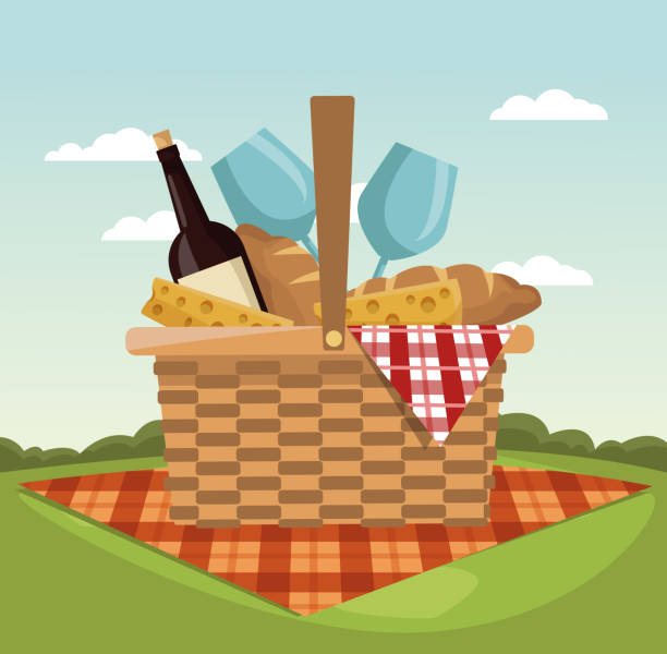 260 Picnic Grass Cheese Stock Illustrations Royalty Free Vector