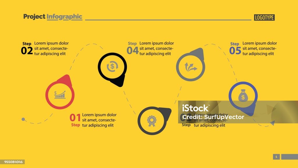 Five Step Process Chart Slide Template Stock Illustration - Download ... Five Step Process Chart Slide Template Stock Illustration - Download ...