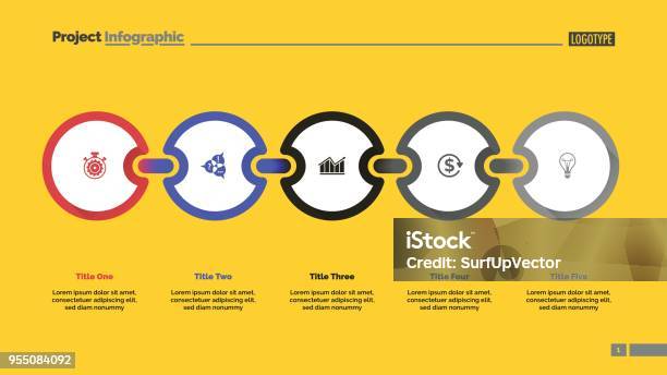 Five Steps Process Chart Slide Template Stock Illustration - Download ... Five Steps Process Chart Slide Template Stock Illustration - Download ...