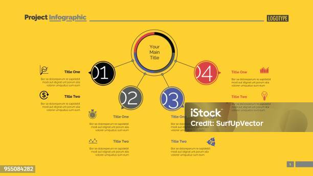 Four Points Workflow Slide Template Stock Illustration - Download Image ... Four Points Workflow Slide Template Stock Illustration - Download Image ...