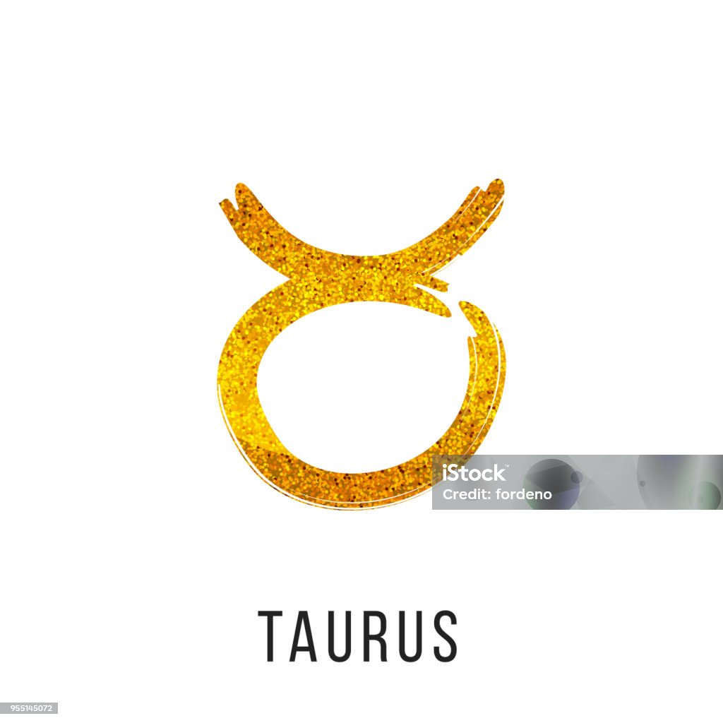 Taurus Glitter Shine Vector Zodiac Sign Stock Illustration Download