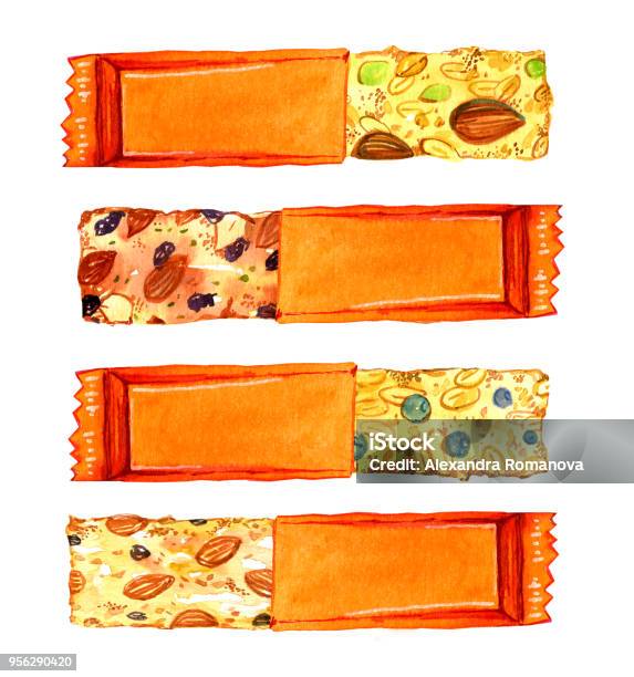Granola Dan Muesli Bar Dalam Kemasan Dengan Kacang Dan Buahbuahan Yang