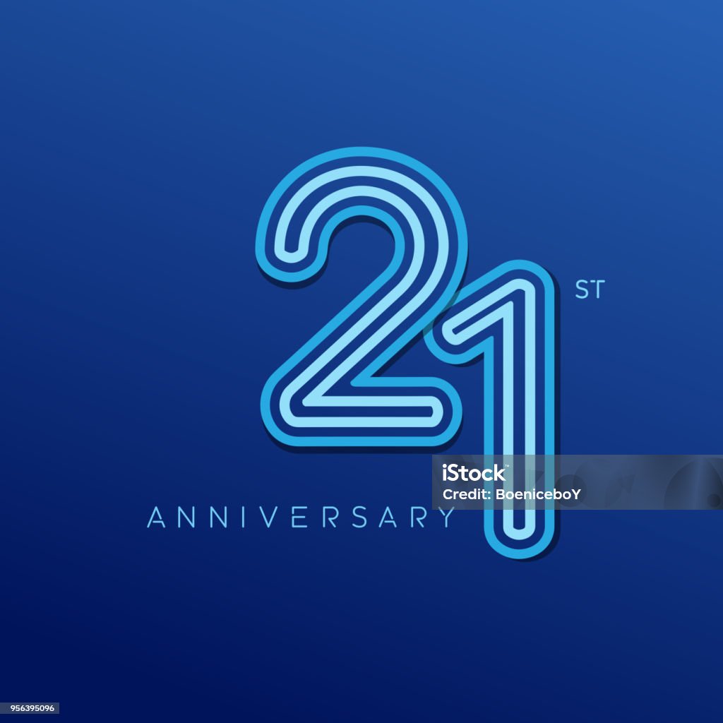 21 Jaar Verjaardag Viering Logo Verjaardagslogo Met Blauwe Lijnkleur ... 21 Jaar Verjaardag Viering Logo Verjaardagslogo Met Blauwe Lijnkleur ...