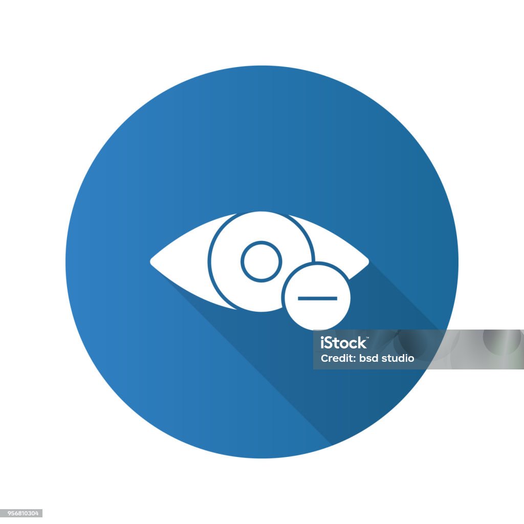 Ilustración De Ojo Humano Con El Icono De Signo Menos Y Más Vectores