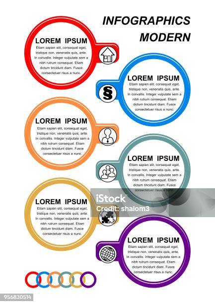 Infographic 프로세스 시각화 서식 파일 색된 원 요소 아이콘 및 복사 공간 추상 벡터 0명에 대한 스톡 벡터 아트 및