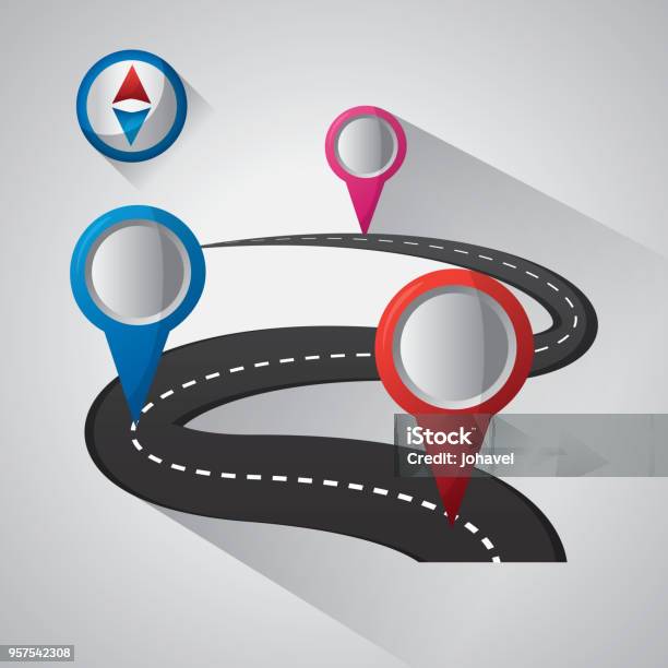 Gps 네비게이션 응용 프로그램 거리에 대한 스톡 벡터 아트 및 기타 이미지 거리 거리가 먼 검색 Istock