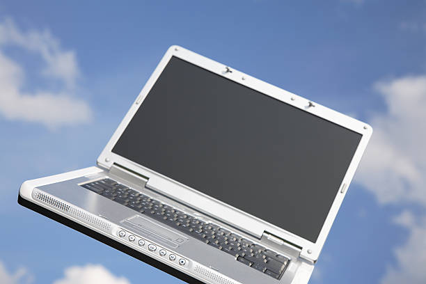 Free Stock Photo of Laptop Flying Through the Clouds | Download Free ...