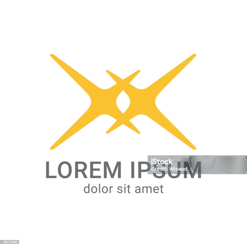 Huruf X Templat Desain Gaya Kurva Logo Silang Ilustrasi Stok Unduh