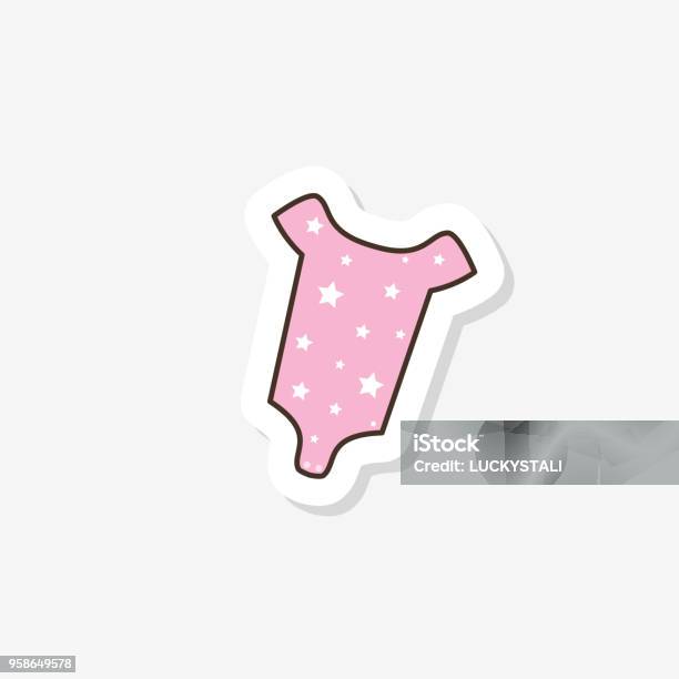 Bright Cute Swimsuit Vector Illustration Pop Art Icon Stock