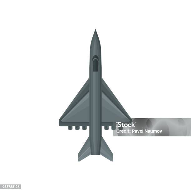 Jet Tempur Abuabu Dengan Mesin Yang Kuat Pesawat Militer Desain Vektor
