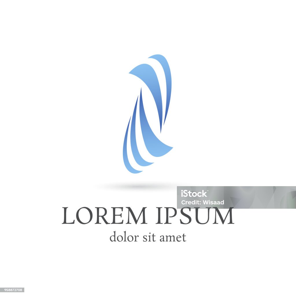 Kurva Curl Abstrak Simbol Desain Template Ilustrasi Stok Unduh Gambar