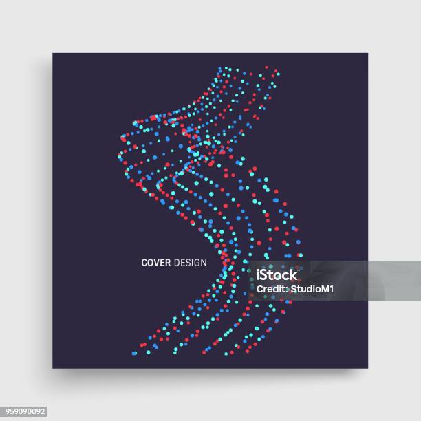 Pilin Templat Desain Sampul Struktur Koneksi Desain Kisi Abstrak