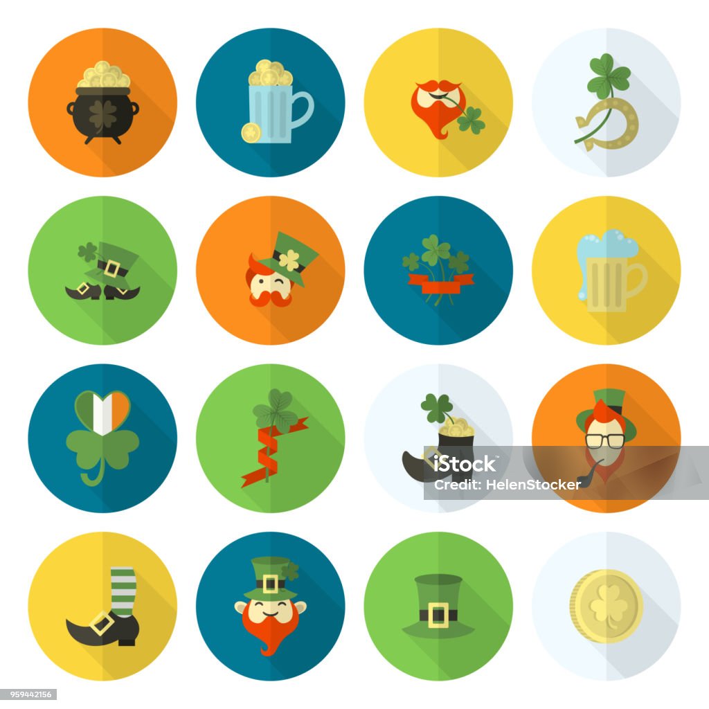 Saint Patricks Day Icon Set Stock Illustration Download Image Now