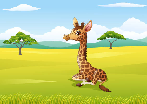 190 Cartoon Giraffe Sitting In The Jungle Stock Illustrations Royalty Free Vector Graphics