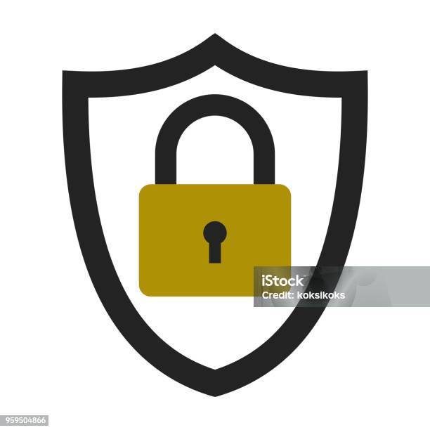 Sistem Keamanan Ikon Privasi Perlindungan Data Informasi Perisai Vektor