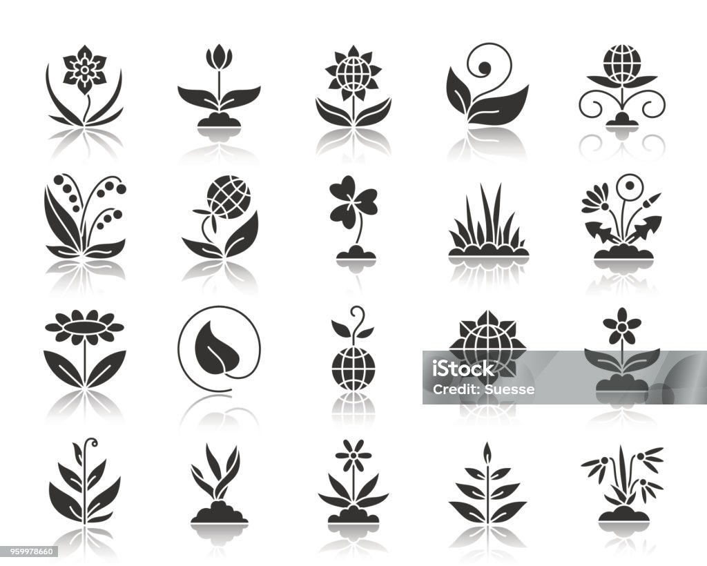 Garten Schwarze Silhouette Symbole Vektorsatz Stock Vektor Art und mehr ... Garten Schwarze Silhouette Symbole Vektorsatz Stock Vektor Art und mehr ...