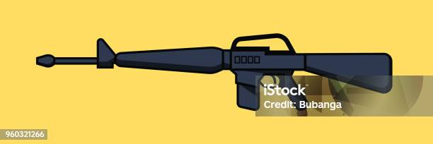 Fusil Dassaut Flat Illustration Fusil Dassaut Une Illustration