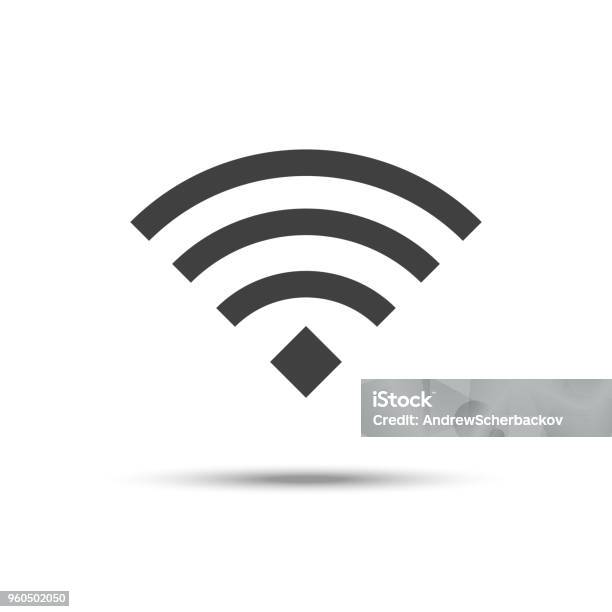 Ikon Wifi Vektor Simbol Jaringan Nirkabel Terisolasi Pada Latar Belakang Putih Ilustrasi Stok