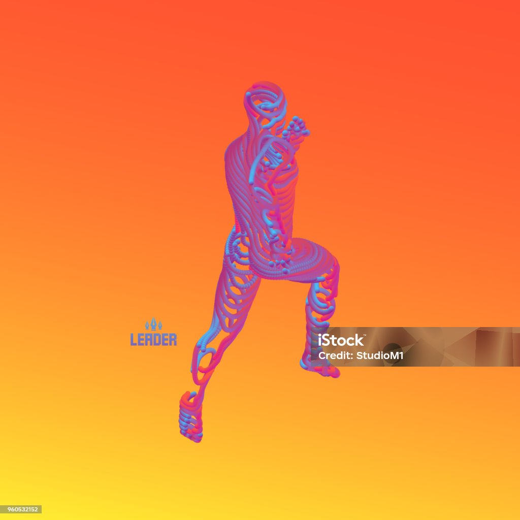 Pria Lari Lambang Untuk Maraton Dan Jogging Model 3d Dari Ilustrasi