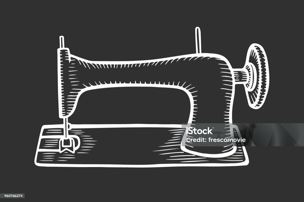 Vintage Sewing Machine Stock Illustration Download Image Now Sewing