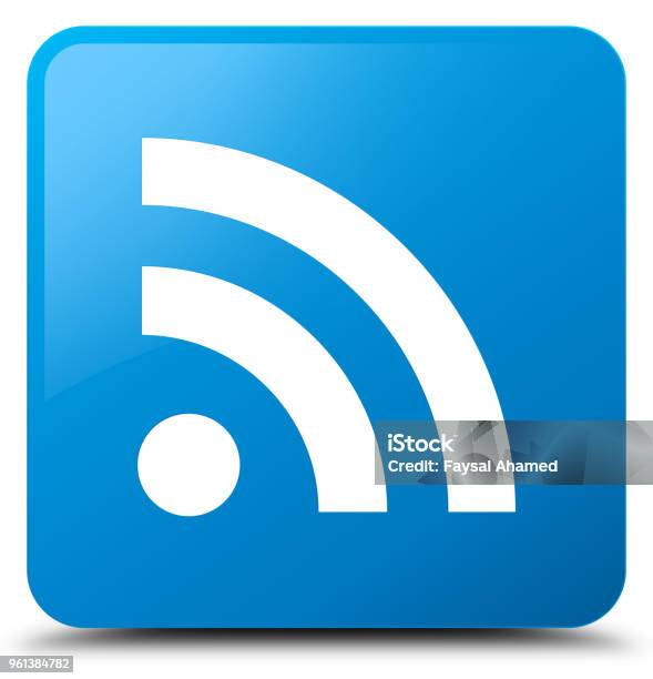Rss アイコン シアン青い正方形ボタン Rssのベクターアート素材や画像を多数ご用意 Rss アイコン アメリカ合衆国 Istock