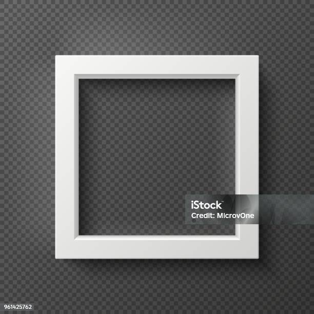 Bingkai Dinding 3d Persegi Kosong Untuk Mockup Vektor Gambar Kreatif