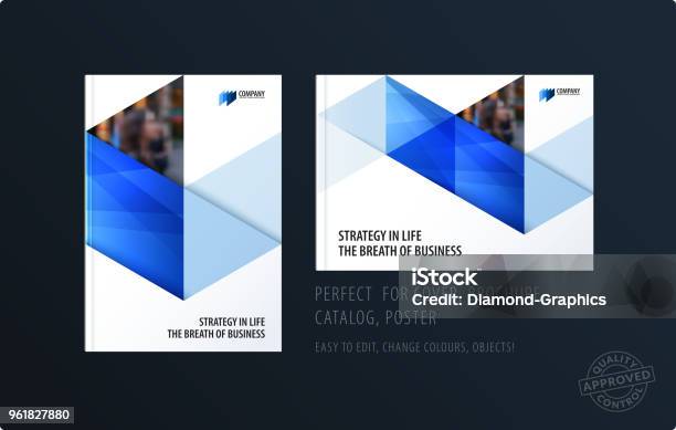 Templat Segitiga Desain Brosur Set Abstrak Modern Berwarnawarni Laporan