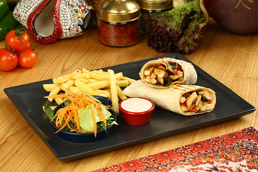Fajita 랩 샌드위치닭 버 리 토 닭에 대한 스톡 사진 및 기타 이미지 닭 닭고기 말기 Istock