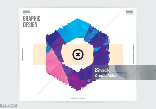 Abstrak Hexagon Bentuk Grafis Desain Poster Tata Letak Template