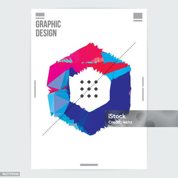 Abstrak Hexagon Bentuk Grafis Desain Poster Tata Letak Template