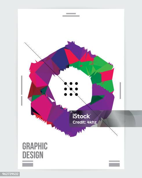 Abstrak Hexagon Bentuk Grafis Desain Poster Tata Letak Template