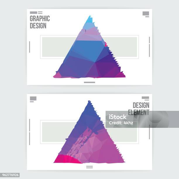 Templat Tata Letak Poster Desain Grafik Bentuk Segitiga Abstrak