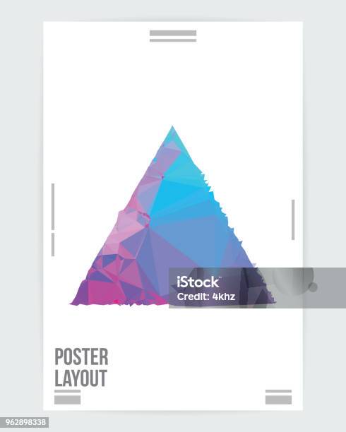 Templat Tata Letak Poster Desain Grafik Bentuk Segitiga Abstrak