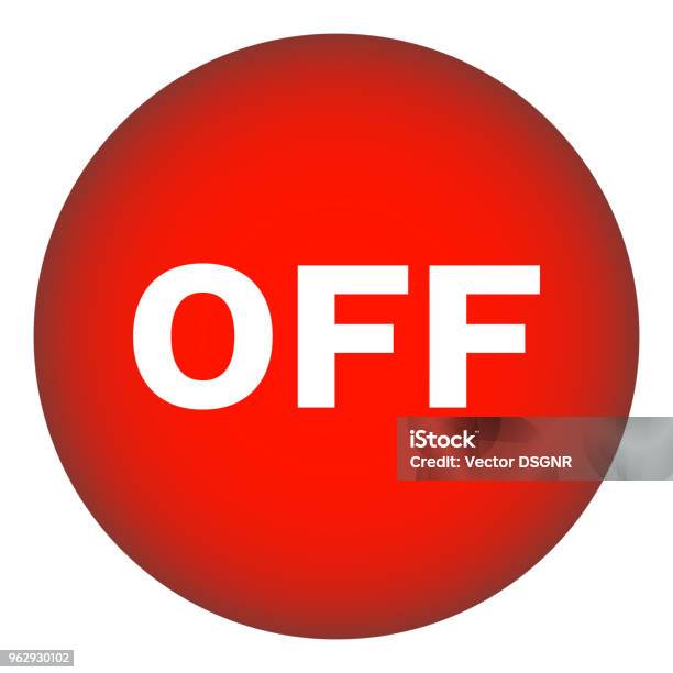 Off Round Button Red Vector Icon Stock Illustration - Download Image ... Off Round Button Red Vector Icon Stock Illustration - Download Image ...