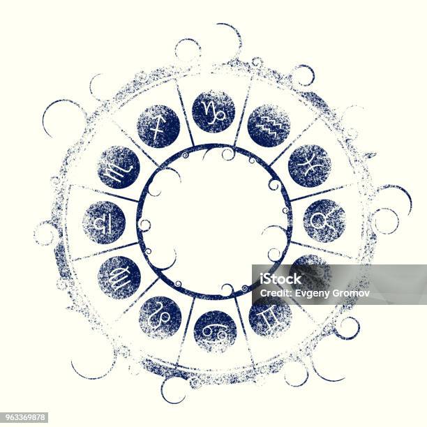 Symboles De Lastrologie En Cercle Vecteurs Libres De Droits Et Plus D