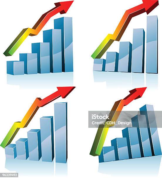 라이징 그래프 3차원 형태에 대한 스톡 벡터 아트 및 기타 이미지 3차원 형태 감시 개선 Istock