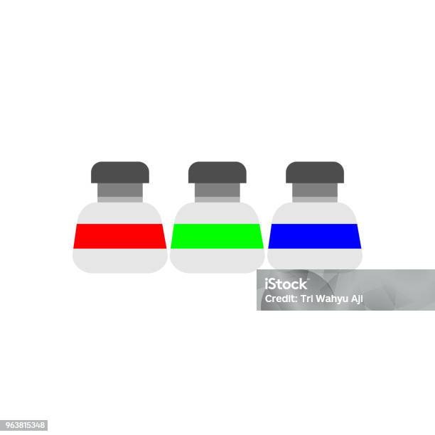 Rgb 잉크 병 그림 디자인에 대한 스톡 벡터 아트 및 기타 이미지 디자인 디지털 생성 이미지 만화 Istock